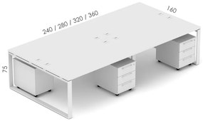 Kancelářská sestava EPIC Z35 O, volitelná délka stolu 240/280/320/360cm
