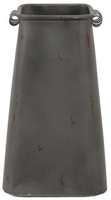 Šedá plechová dekorativní váza Vanessa - 20*20*36 cm