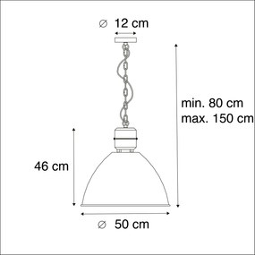 Průmyslové závěsné svítidlo rezavé - Flynn