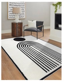 Kusový koberec Cercis krémovočerný 80x150cm