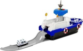 LEAN Toys Přepravní policejní loď s autíčky, se zvukem a světly