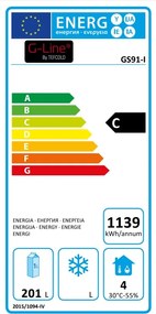 Tefcold GS 91 – Saladeta chladicí stůl nerez, 2 dveřový, šířka 90 cm (16480) – záruka 2 roky
