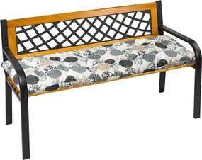 Bellatex Sedák na lavici prošívaný Šedá,Bílá 40x150 cm