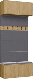 Předsíňová stěna HAGA 2W 100 cm dub Artisan
