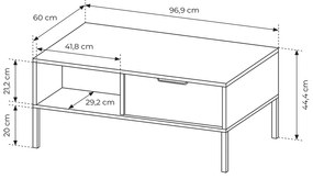 Obývací stěna LARS B | 3 díly | 277 cm + 96,9x60 cm | antracit