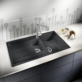 Blanco Metra 6 S, silgranitový dřez 1000x500x190 mm, 1,5-komorový, černá, BLA-525927
