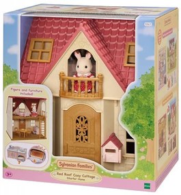 Figurky sylvanian families základní dům s červenou střechou nový