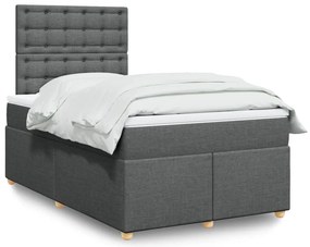 Box spring postel s matrací tmavě šedá 120x200 cm textil 3293562