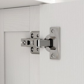 HOMCOM Koupelnová nástěnná skříňka s regály, 2 dveře s obloukovým designem a zlatými úchyty, 60x20x60 cm, bílá