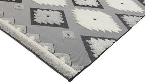 Tribeca Design Kusový koberec Mola Black/Cream Tribal Rozměry: 160x230 cm
