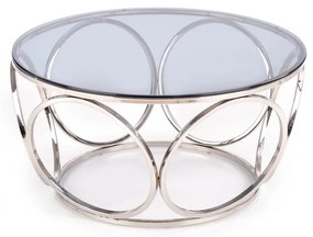 Konferenční stolek VENUS (Stříbrná / Modrá)