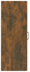 Závěsná nástěnná skříňka kouřový dub 34,5 x 34 x 90 cm - Default Title