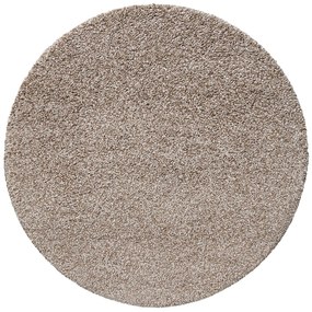 Ayyildiz, Kusový koberec Life Shaggy 1500 beige kruh, 80x80 (průměr) kruh, béžová, ložnice
