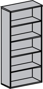 Vysoká skříň s obložením TopOffice 13, wenge