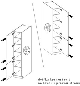 Kuchyňská linka VIGO b | 340x330 cm | PREMIUM BOX | UNI dvířka | lancelot/bílá lesk