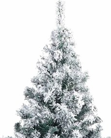 Umělý vánoční stromeček zasněžený zelený 210 cm PVC 320965