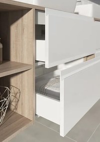 Cersanit Moduo Slim 60 závěsná skříňka + umyvadlo, bílý lesk, S801-227-DSM
