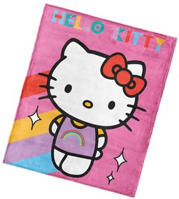 Dětská deka hello kitty rainbow 130x160 cm