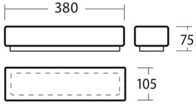 Osmont Sylvia 2A, nástěnné svítidlo nad zrcadlo do koupelny, LED 11W 3000K, délka 38cm