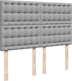 Box spring postel s matrací světle šedá 140 x 200 cm textil 3291705