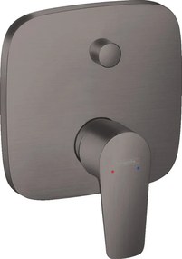 Hansgrohe Talis E, páková vanová baterie pod omítku s přepínačem pro 2 tělesa, kartáčovaná černá chromová, 71745340