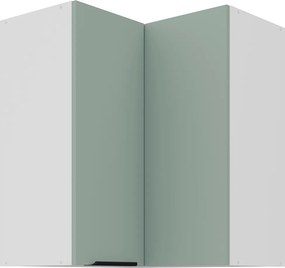 ARIA sb | horní kuchyňská skříňka 60x60 GN-72 2F (90°) rohová s policemi | 60x60 cm | bílá/aquamarine