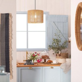 Toolight BOHO, stropní svítidlo o průměru 40cm 1xE27 APP1325-1CP, černá-hnědá, OSW-02412
