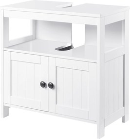 Podskříňový kabinet Kleankin se 2 dvířky a otevřenou policí, moderní design, nosnost 30 kg, 60x30x60 cm, bílý