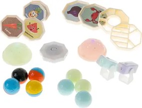KIK Magnetická kuličková dráha 75 ks / Svítící kuličky / 62 magnetický