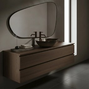 Rea Pearl, umyvadlo na desku 505x380x135 mm, béžová-hnědá-Ombre, REA-U0629
