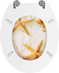 WC sedátka s víky 2 ks MDF mořská hvězdice 275911