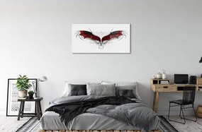 Obraz na skle drakem křídla 140x70 cm