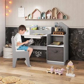 Costway Sada psacího stolu a židlí pro děti Studentský stůl
