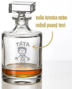 Dekorant Karafa na lihoviny Blank s ručně psaným textem nebo obrázkem 500 ml