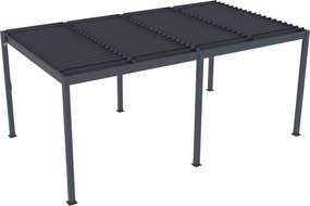 Hliníková bioklimatická pergola s lamelami BestBerg BBP-15G / 5 x 3 m / šedá