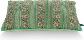 Pip Studio dekorační polštář Rosa Rani 65 x 39 cm - zelený (Dekorační polštář s motivem květů)