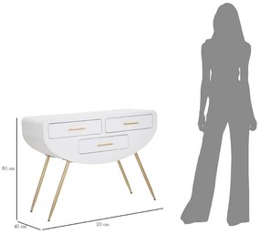 Designová konzole Raghnall 110 cm bílá