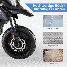 Costway Elektrická dětská motorka Aprilia s tréninkovými koly a hudbou