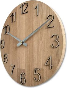 Dřevěné nástěnné hodiny moderní design I SENTOP MAS016-OSMO-3041-heads-silver