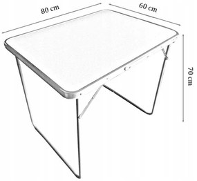Bestent Kempingový stůl 80x60cm White