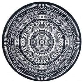 Dywany Łuszczów Kusový koberec Napkin black kruh ROZMĚR: 160x160 (průměr) kruh