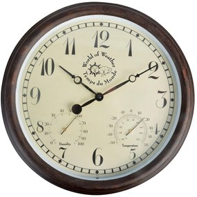 Nástěnné hodiny KOTE 38 cm hnědé