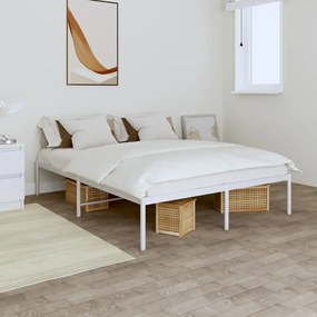 vidaXL Kovový rám postele bílý 150 x 200 cm