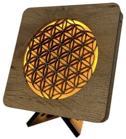 Li-Go "Květ života" lampa 19x19cm provedení povrchu: dub světlý
