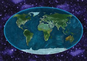 Fototapeta - Pohled na planutu Zemi (152,5x104 cm)