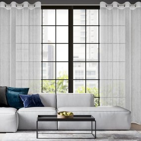 ZÁCLONA NA KROUŽCÍCH ELIA 140X250 CM BÍLÁ