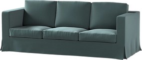 Potah na pohovku IKEA  Karlanda 3-místná nerozkládací, dlouhý barva zelená látka sametová
