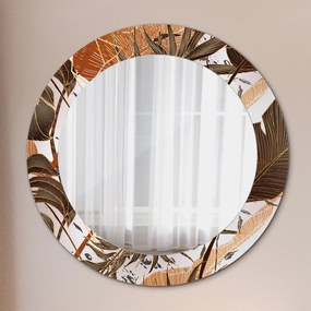 Kulaté dekorativní zrcadlo Palmové listy fi 60 cm