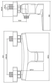 Cersanit S951-384 - Sprchová baterie LARGA zlatá
