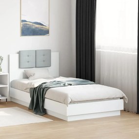 Rám postele s čelem bílý 75 x 190 cm kompozitní dřevo 3209975